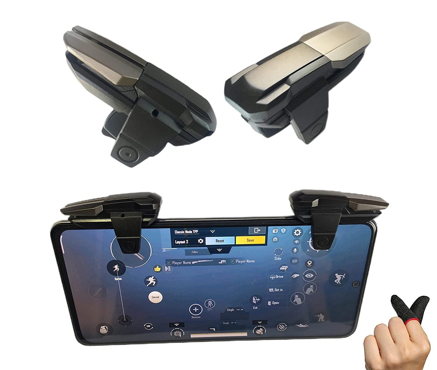 Rechargeable Auto Trigger Joystick for Mobile Gaming - 50 Shots/Sec, L1R1 Shoot, Sensitive ...