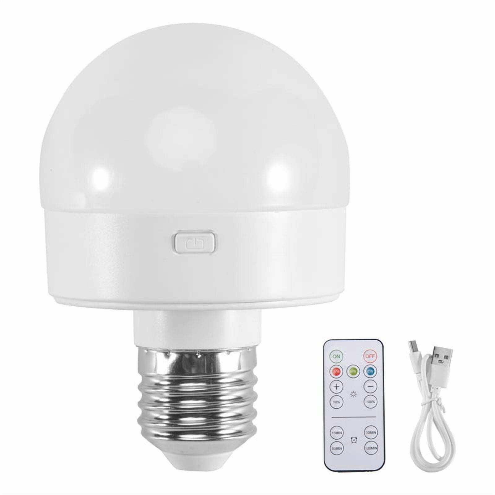 Rechargeable Battery Operated Light Bulbs, 300LM E26 Screw in Bulb for ...