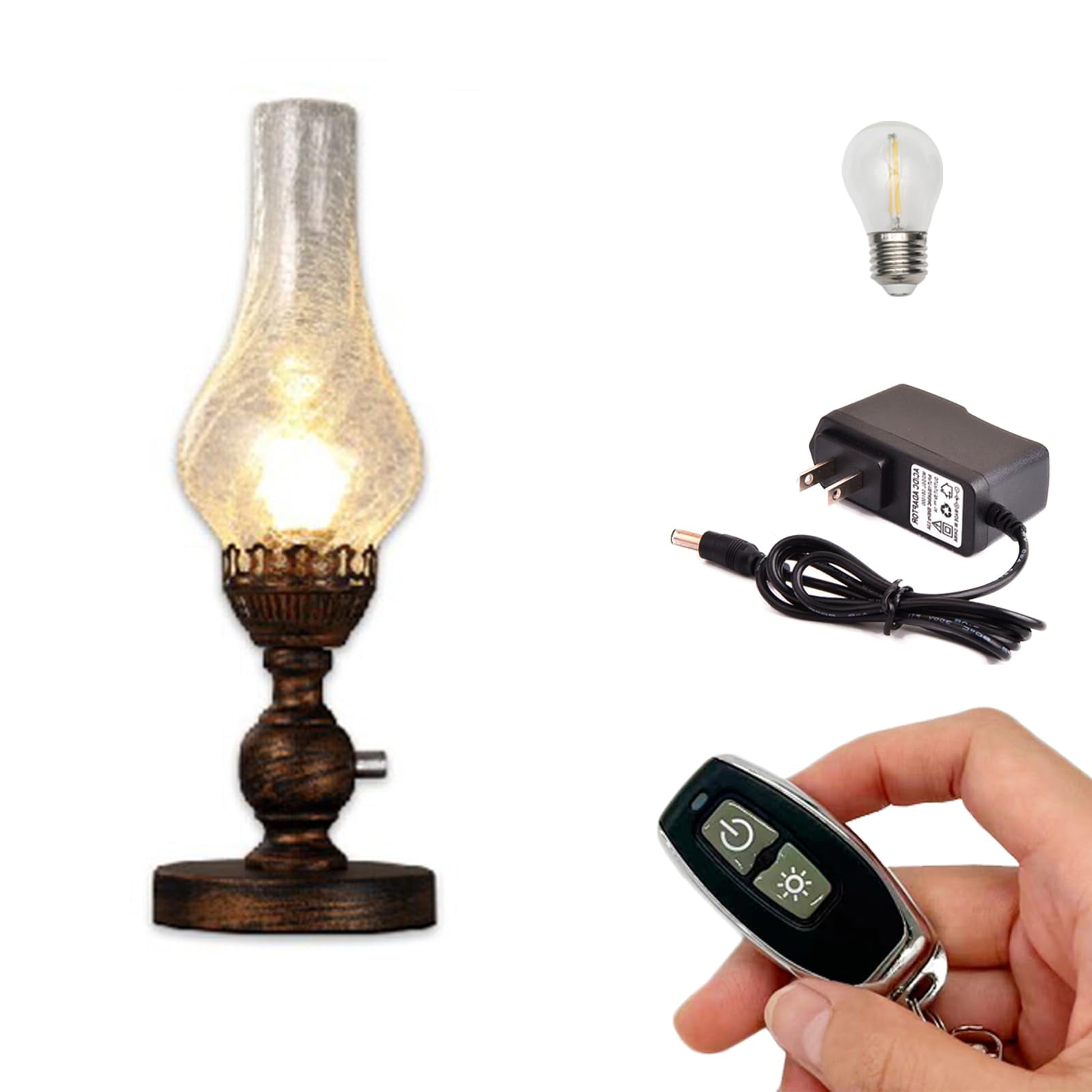 Rechargeable Battery Operated Low-Volt Safe LED Vintage Industrial ...