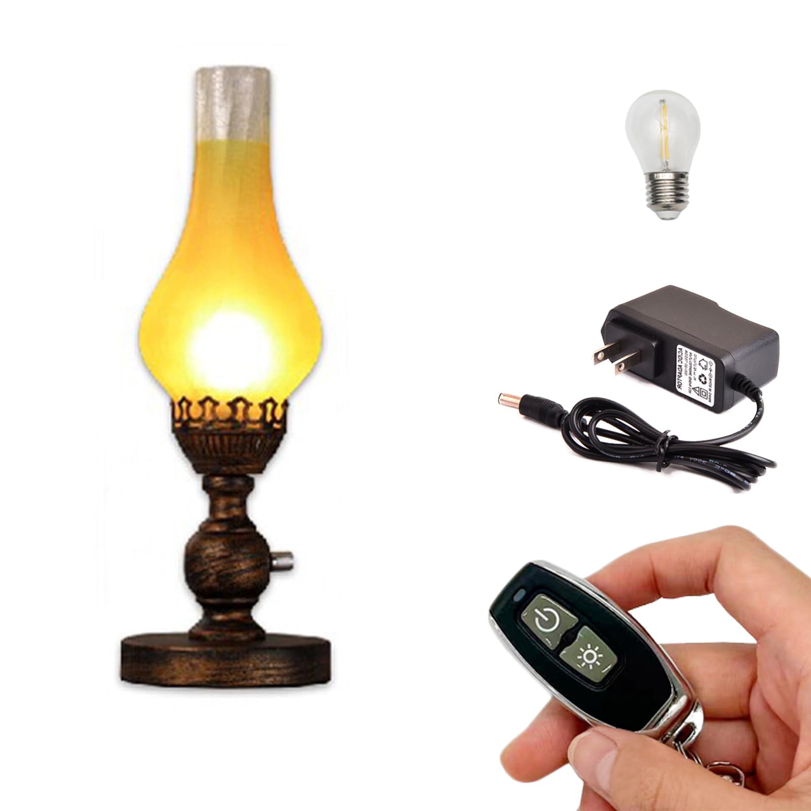 Rechargeable Battery Operated Low-Volt Safe LED Vintage Industrial ...