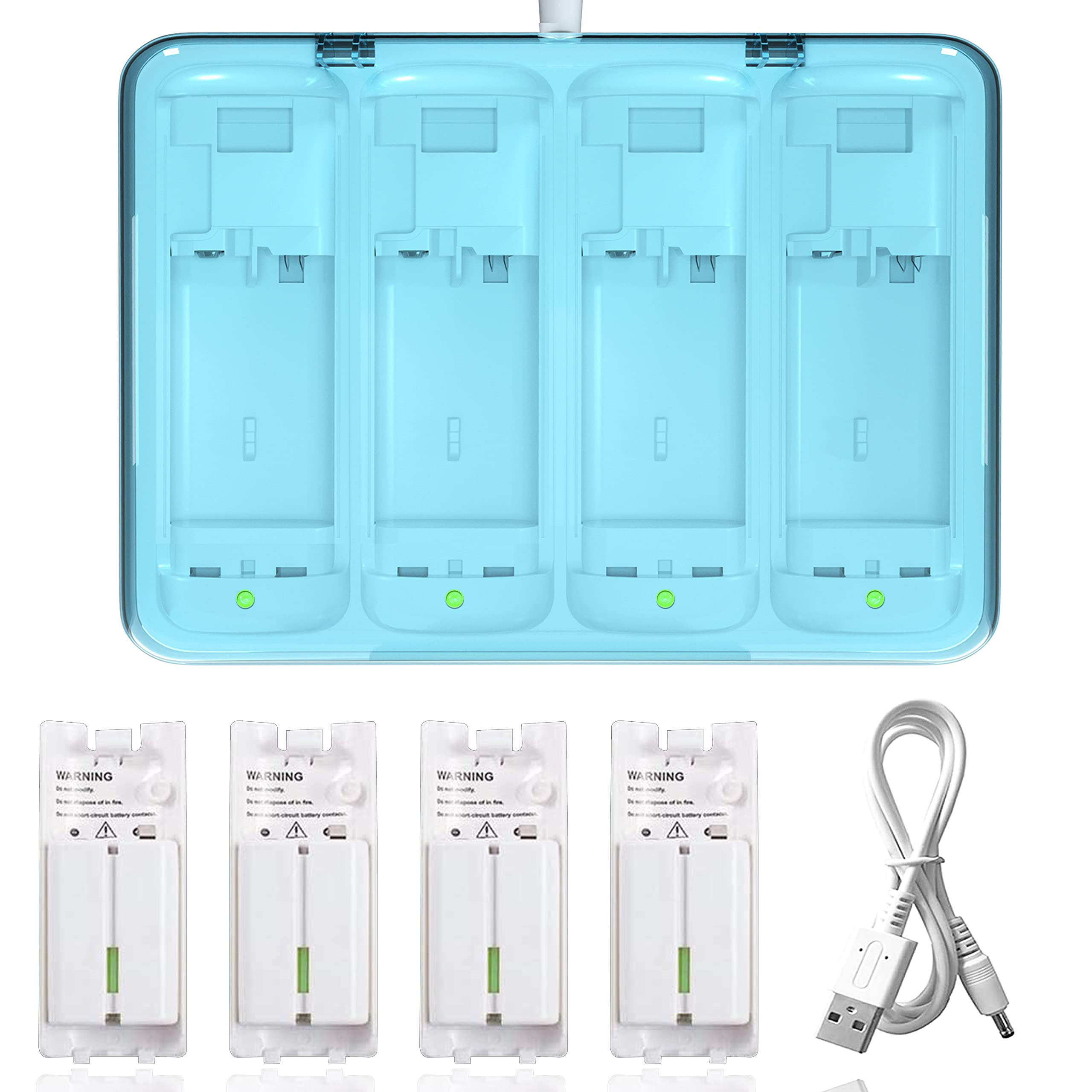 Rechargeable Battery Pack for Wii/Wii U Remote Controller, 4 Pack ...