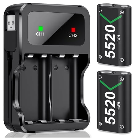 Xbox Rechargeable Battery with 4 X 1500mAh Xbox One Controller Battery ...