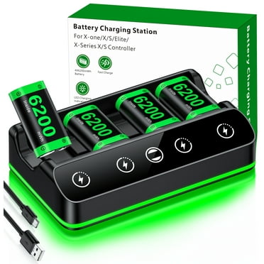 Xbox Rechargeable Battery with 4 X 1500mAh Xbox One Controller Battery ...