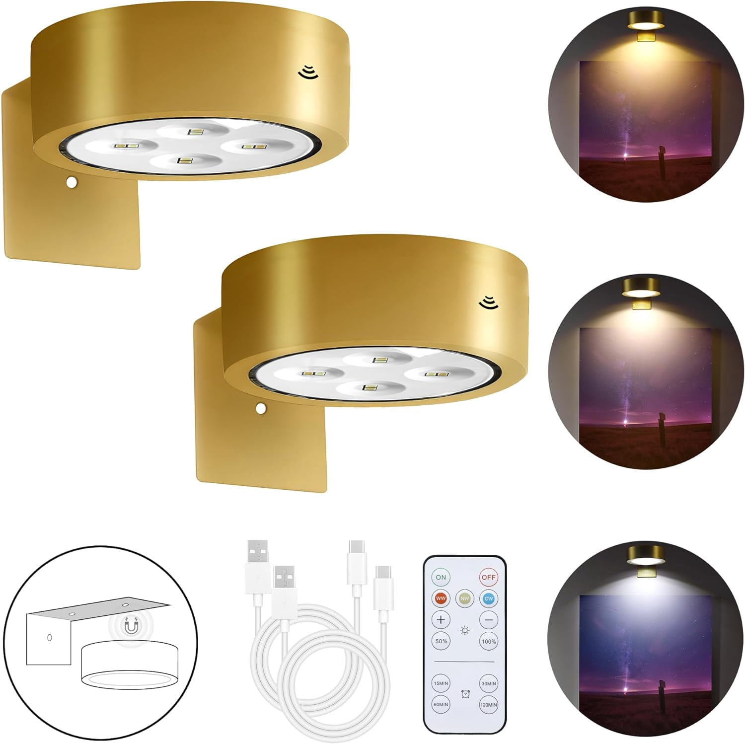 Rechargeable Battery Picture Light, Led Painting Light with Remote ...