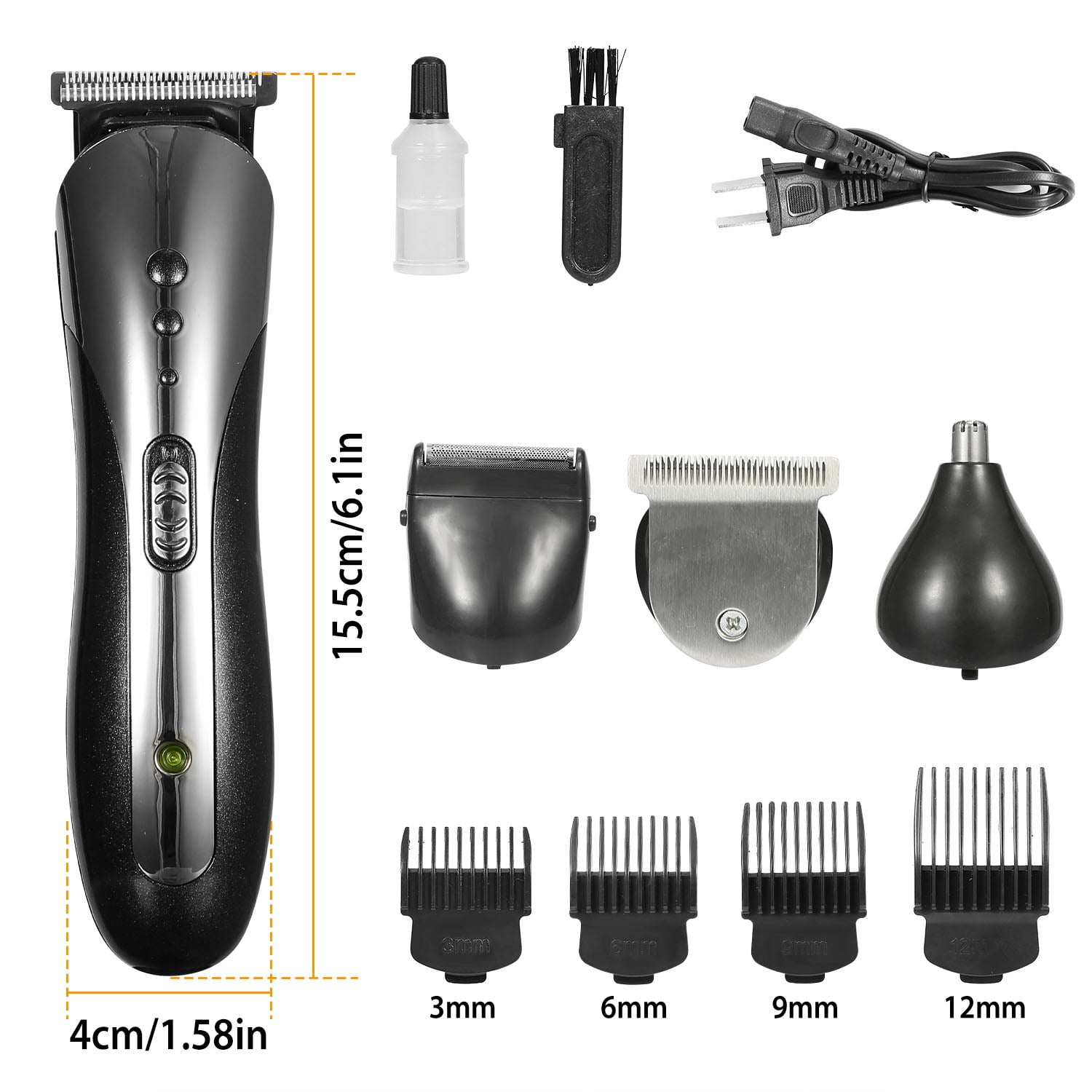Rechargeable Beard Trimmer for Men TeqHome Electric Hair Clippers for ...