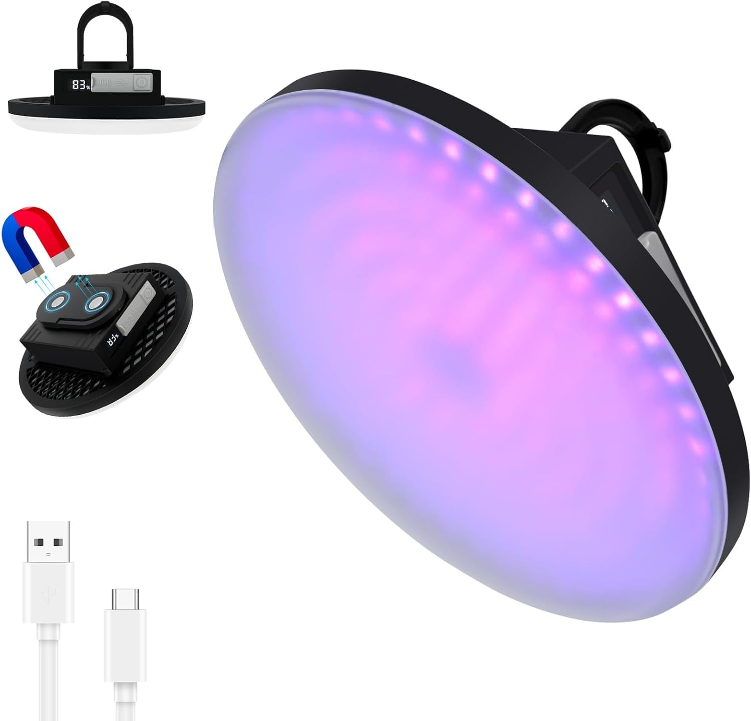 Rechargeable Black Light,10400mAH Battery Powered Uv Light, 395nm ...