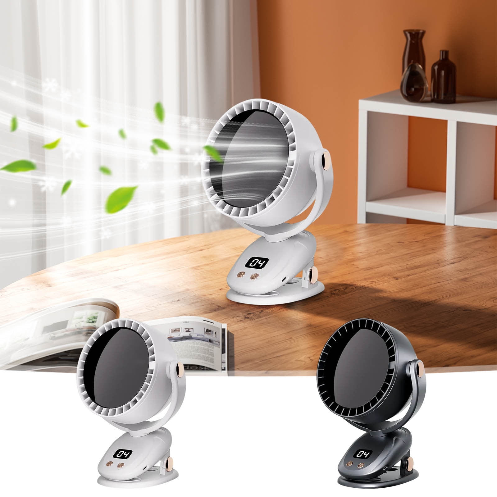 Rechargeable Bladeless Fan High Wind Circulation Quiet Operation Modern ...