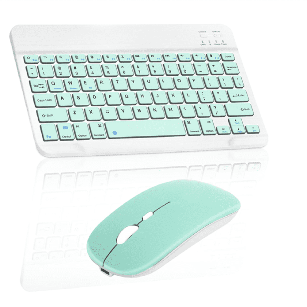 Rechargeable Bluetooth Keyboard and Mouse Combo Ultra Slim Full-Size ...