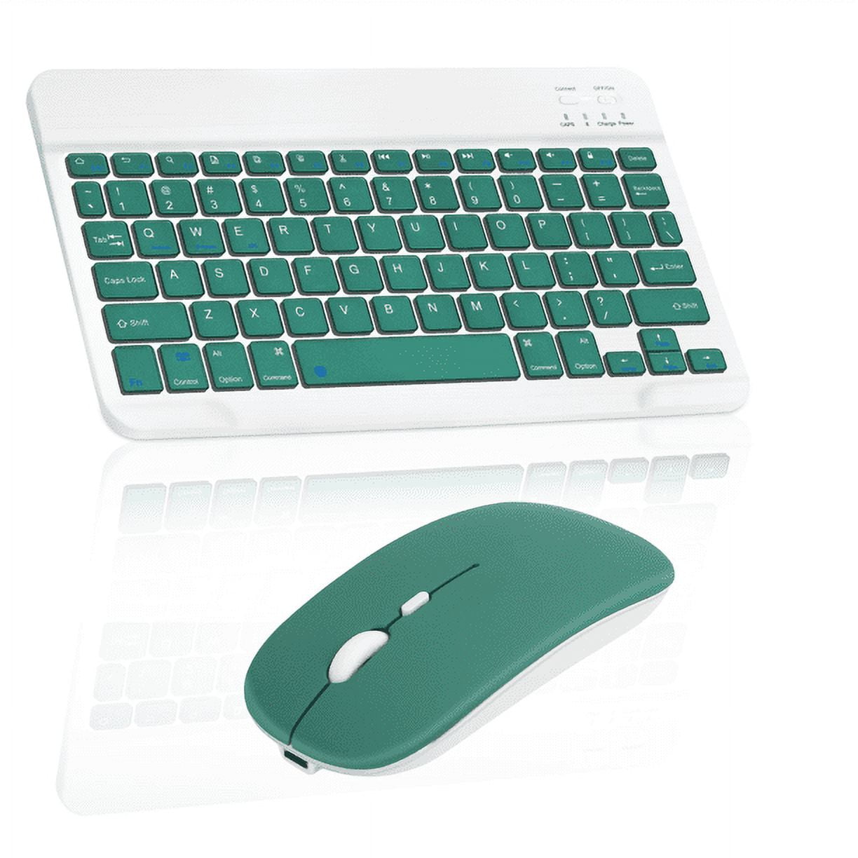Rechargeable Bluetooth Keyboard and Mouse Combo Ultra Slim Full-Size ...