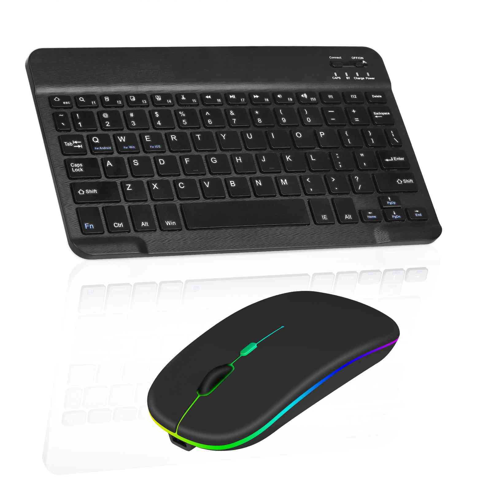 Rechargeable Bluetooth Keyboard and Mouse Combo Ultra Slim for Plum ...