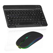 onn Multi-Device Wireless Full-Size Keyboard and 3-Button Mouse Set ...