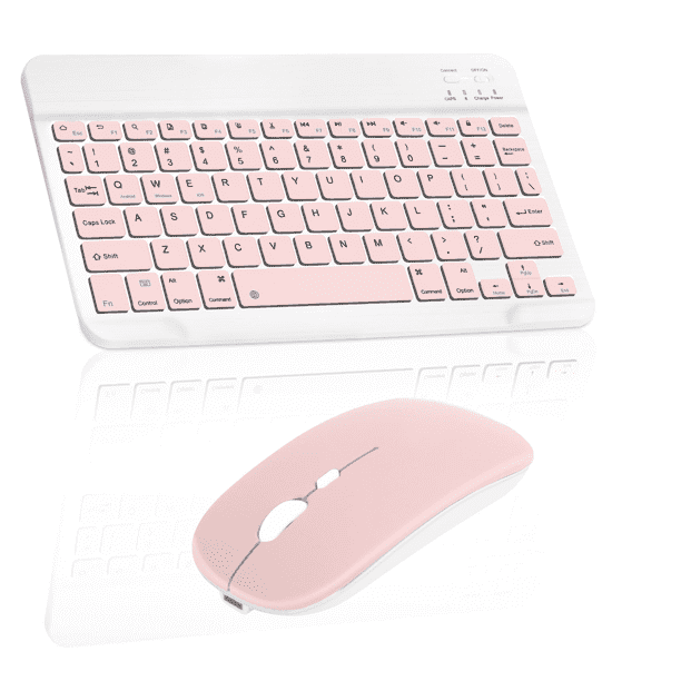 Rechargeable Bluetooth Keyboard and Mouse Combo Ultra-Slim, 2.4GHz ...