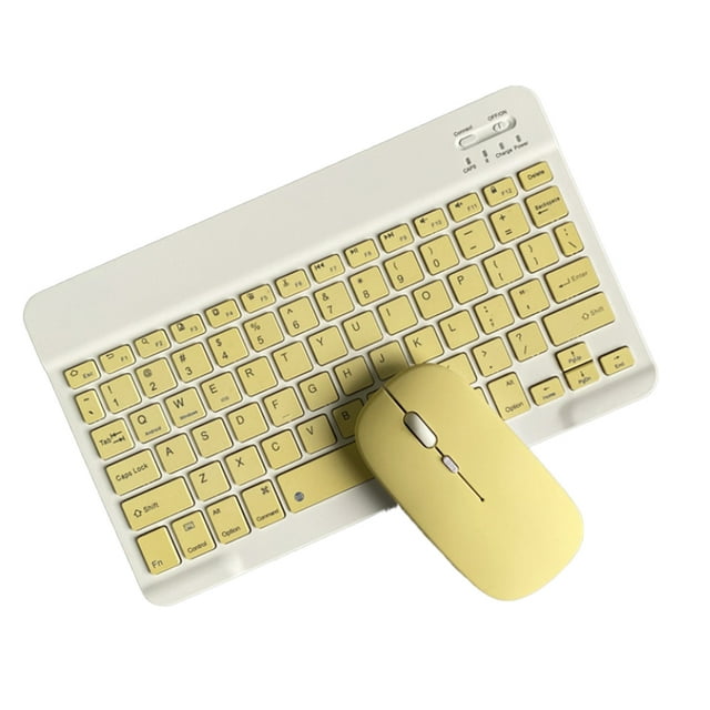 Rechargeable Bluetooth Keyboard and Mouse Combo Ultra-Slim Portable ...