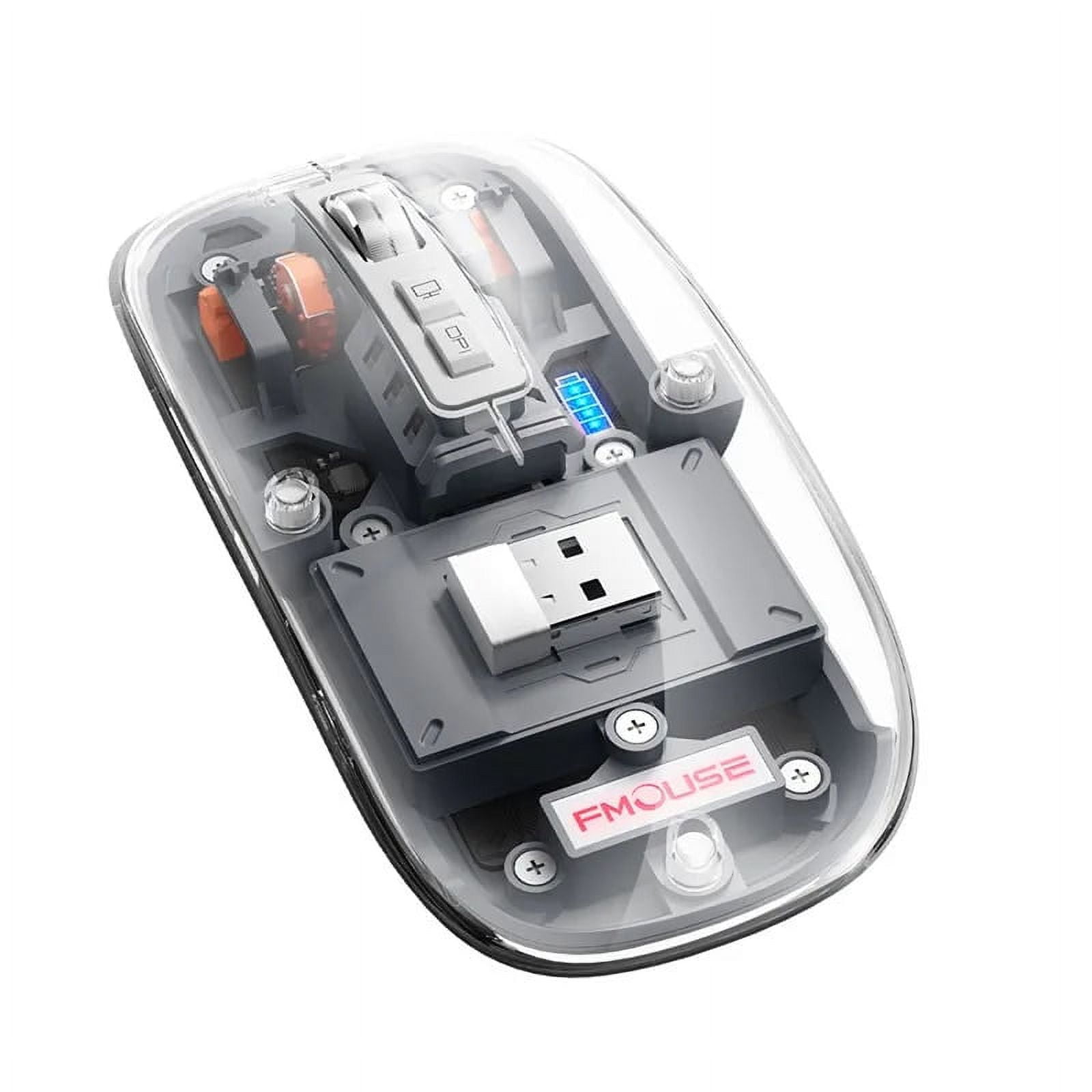 Rechargeable Bluetooth Mouse Wireless Mouse Transparent Shell Mouse ...