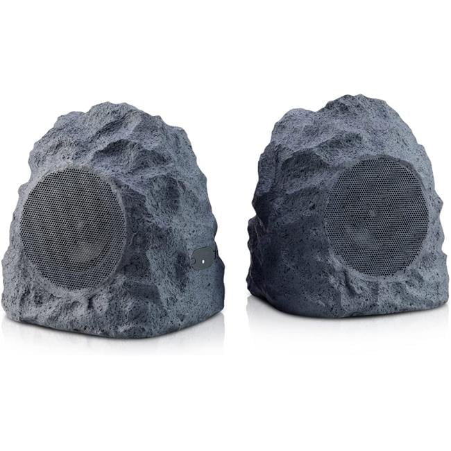 Virtual Outlet Rechargeable Bluetooth Outdoor Rock Speakers, Gray ...
