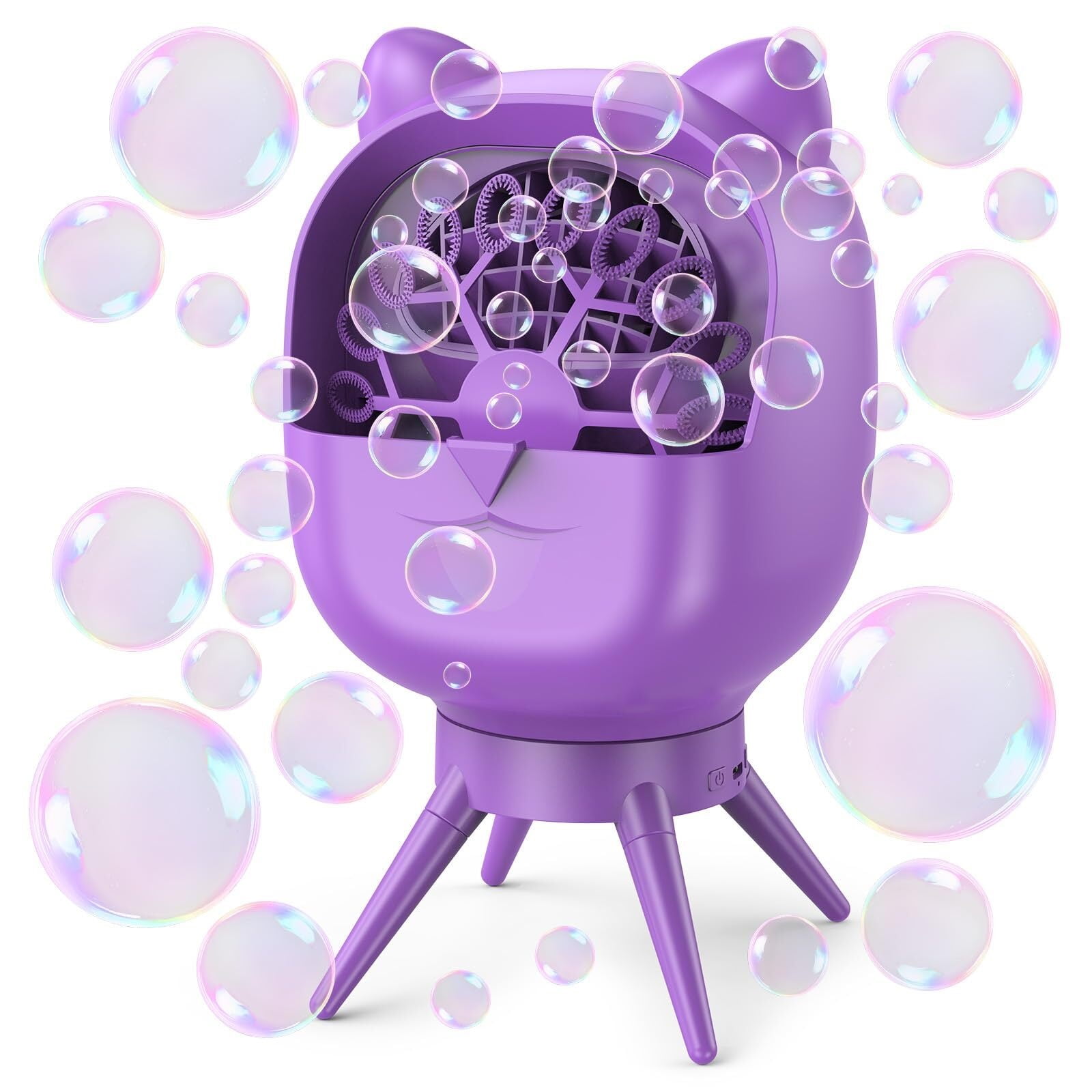 Rechargeable Bubble Machine for Toddlers Kids, Automatic-Rotating ...