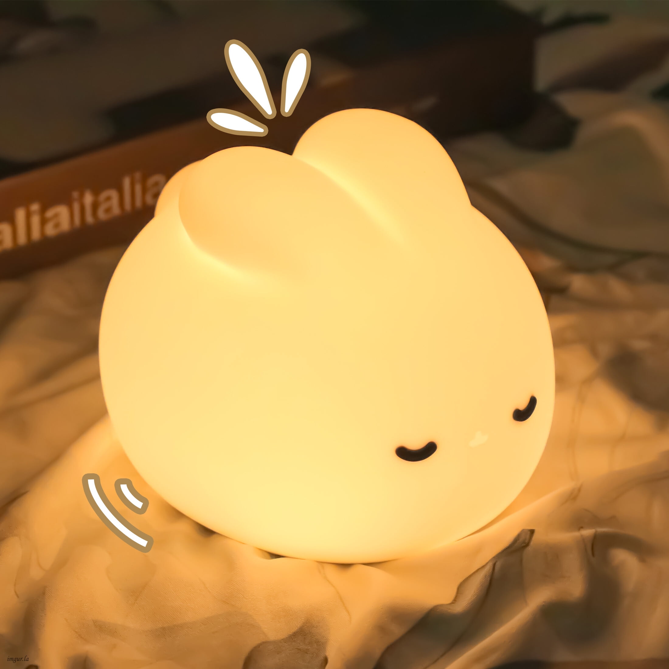 Keyroal Kids Night Light Rechargeable - 3 Levels Dimmable LED Nursery ...