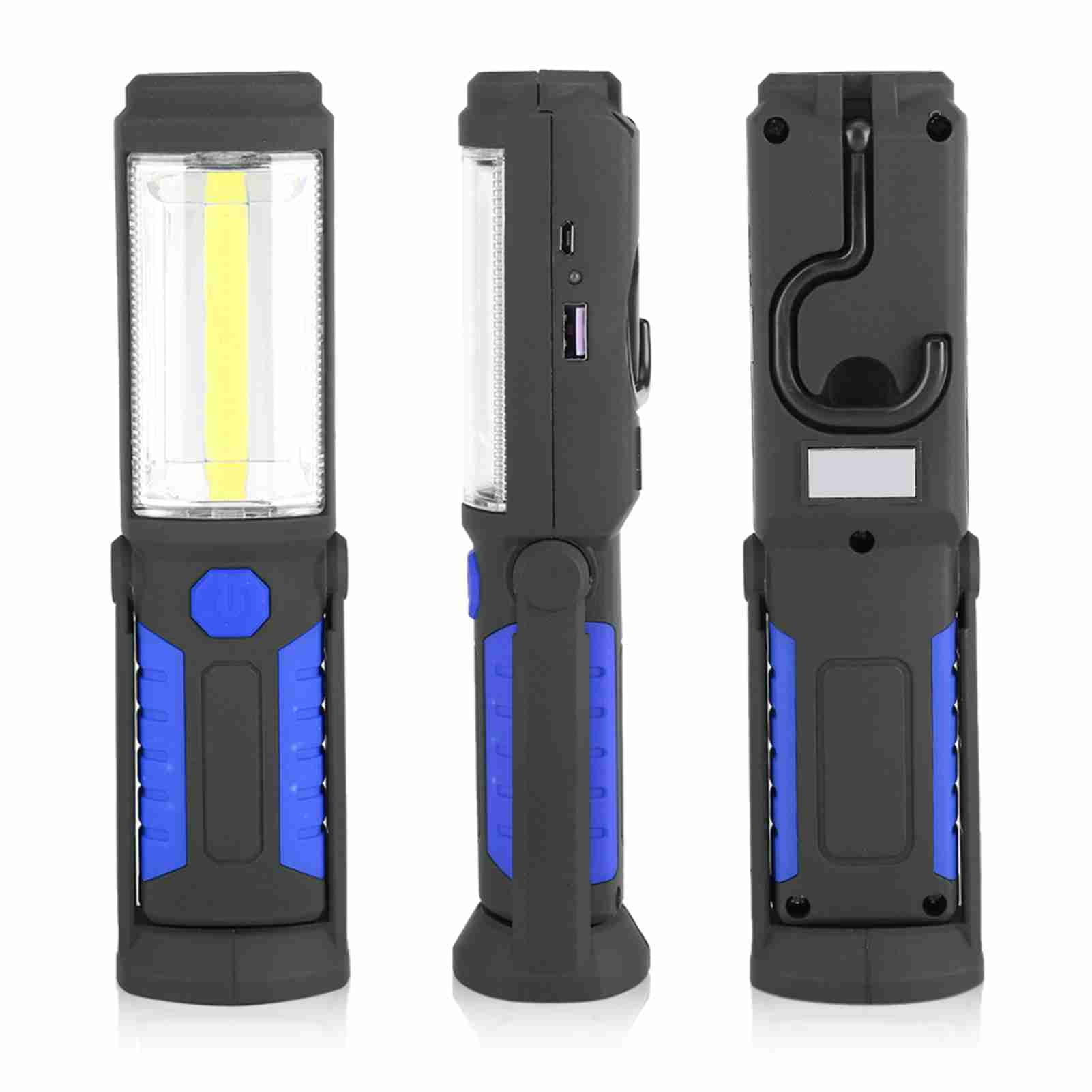 Rechargeable COB LED Flashlight: Camping, Work Emergency Light W ...