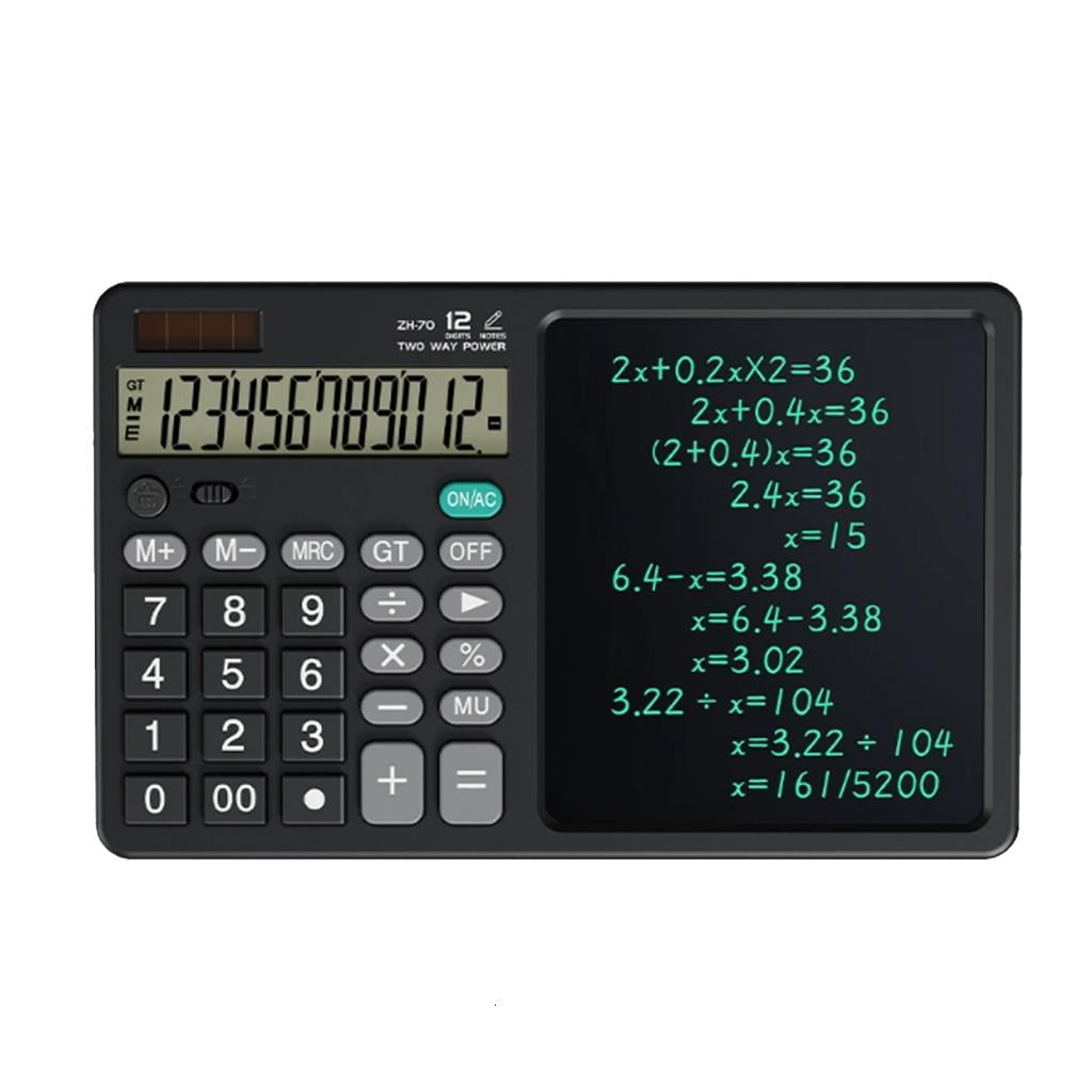 Rechargeable Calculator And Writing Tablets Big Screen Double Energy ...