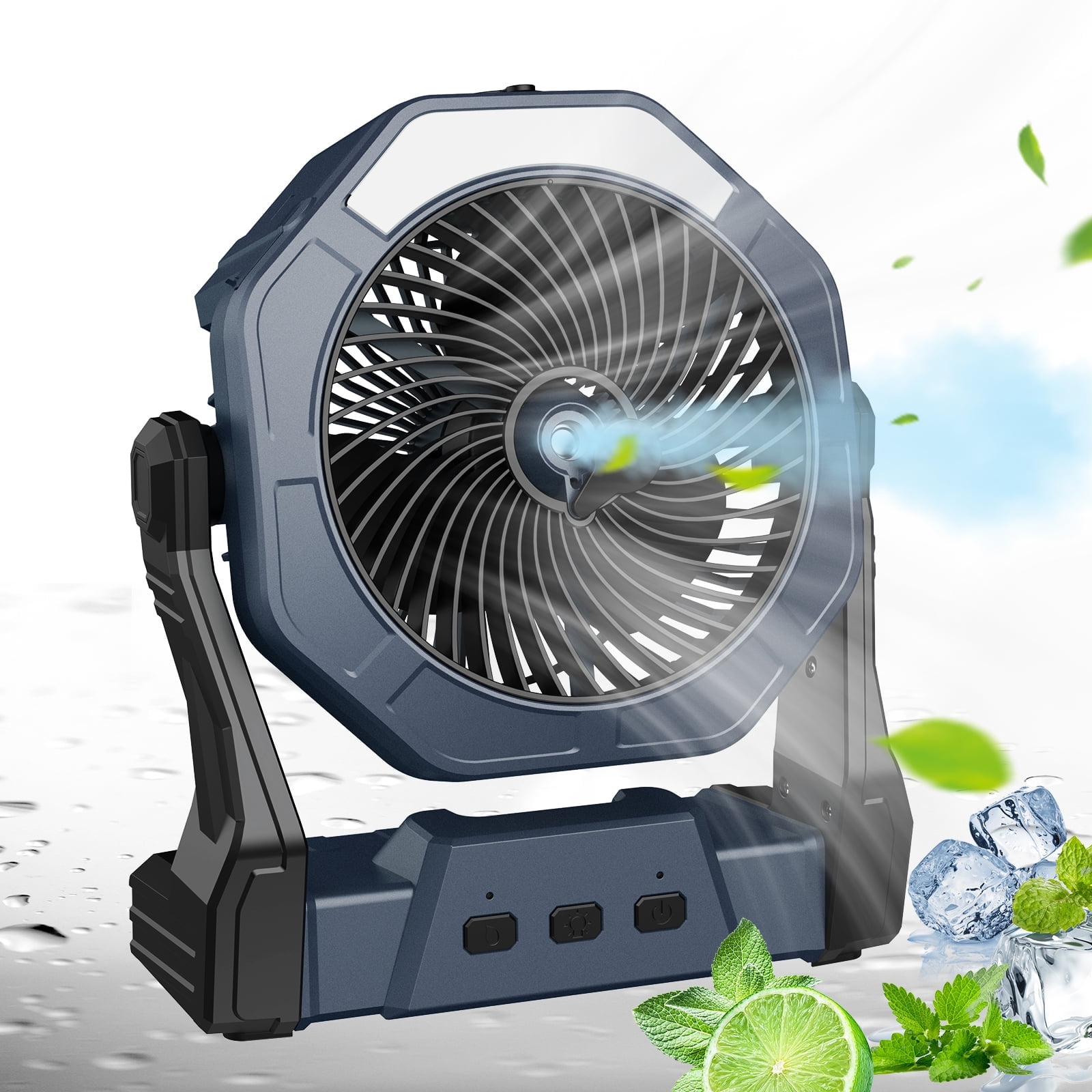 Rechargeable Camping Fans for Tent, 10000mAh Battery Operated Fan with ...