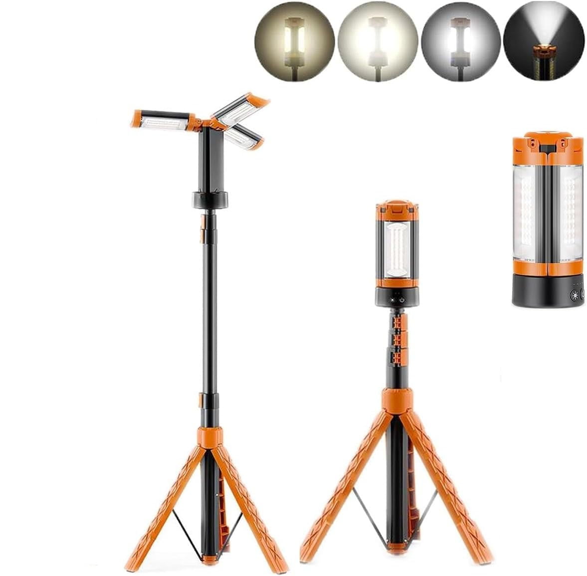 Rechargeable Camping Light with Stand, Portable Telescoping LED Work ...