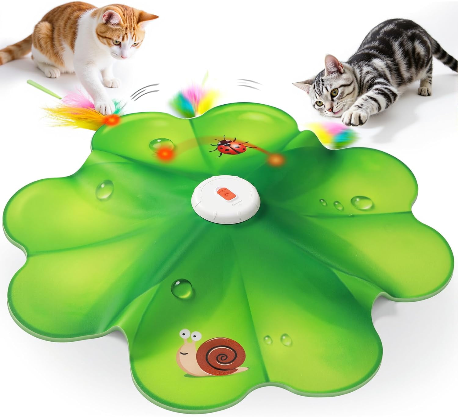 Rechargeable Cat Toys, 2 in 1 Hide and Seek Game Interactive Cat Toy ...