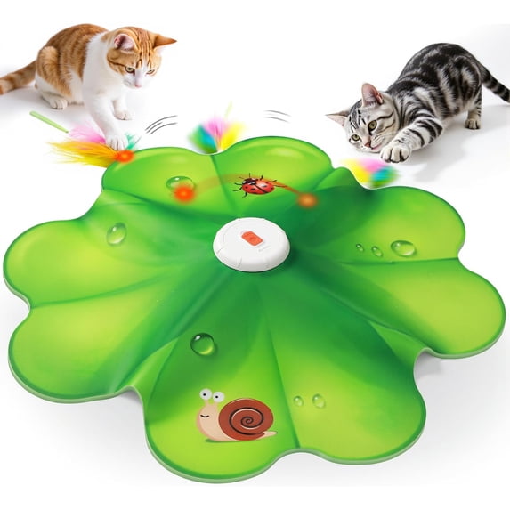 Rechargeable Cat Toys, 2 in 1 Hide and Seek Game Interactive Cat Toy ...