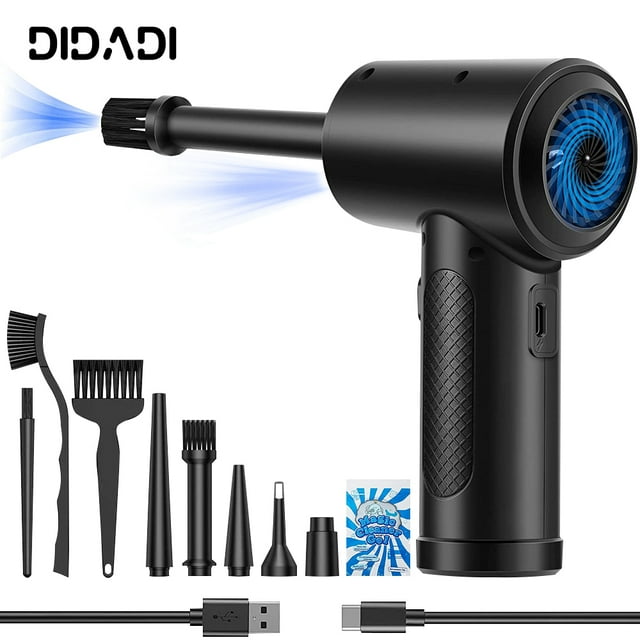 Rechargeable Compressed Air Duster with 3 Speed Gears, 7600mAh ...
