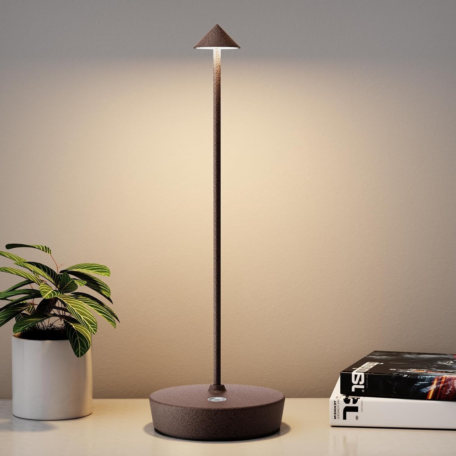Rechargeable Cordless Table Lamp, Portable Powered LED Battery 6000mAh ...