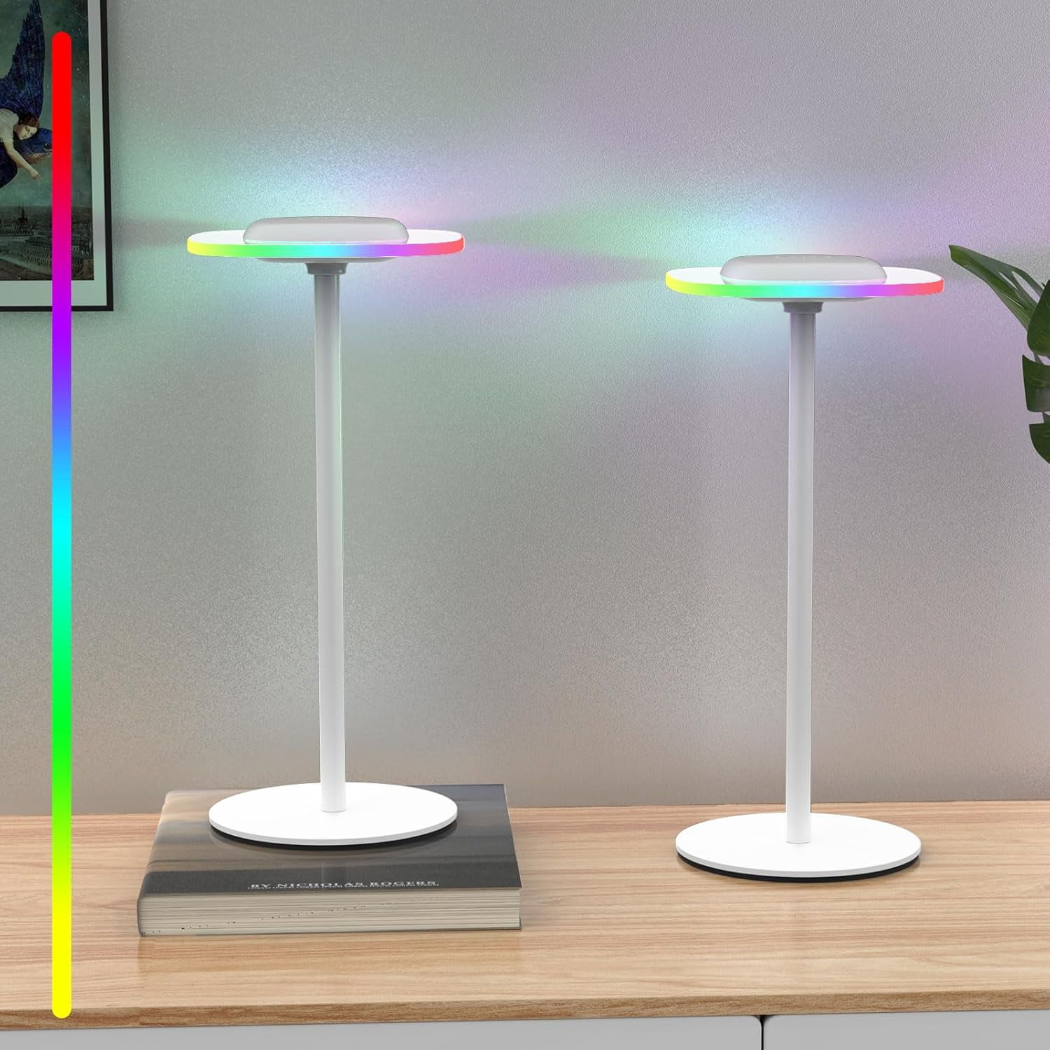 Rechargeable Cordless Table Lamps for Living Room Set of 2, Battery ...