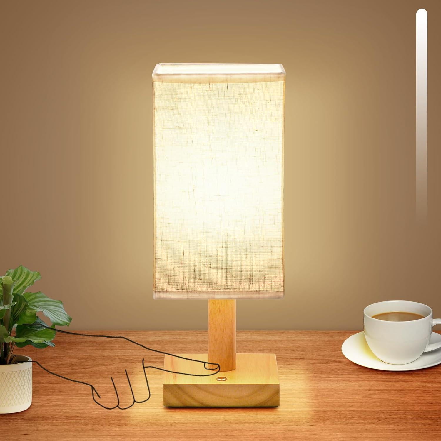 Rechargeable Cordless Touch Bedside Table Lamp with Stepless Dimming ...