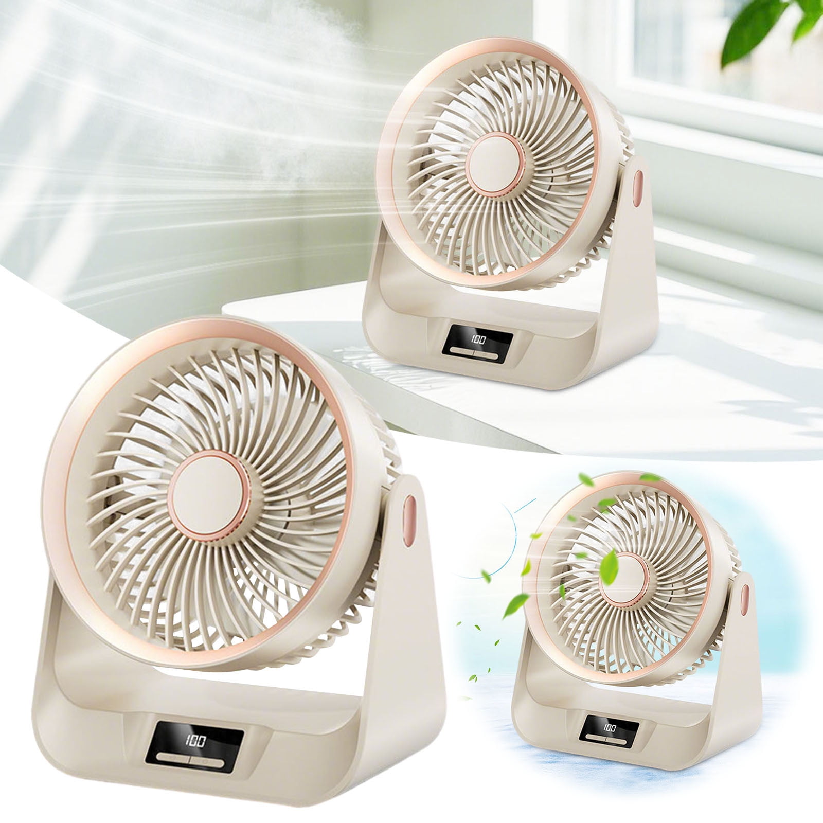 Rechargeable Desktop Fan For Home & Dorm Portable High Airflow ...