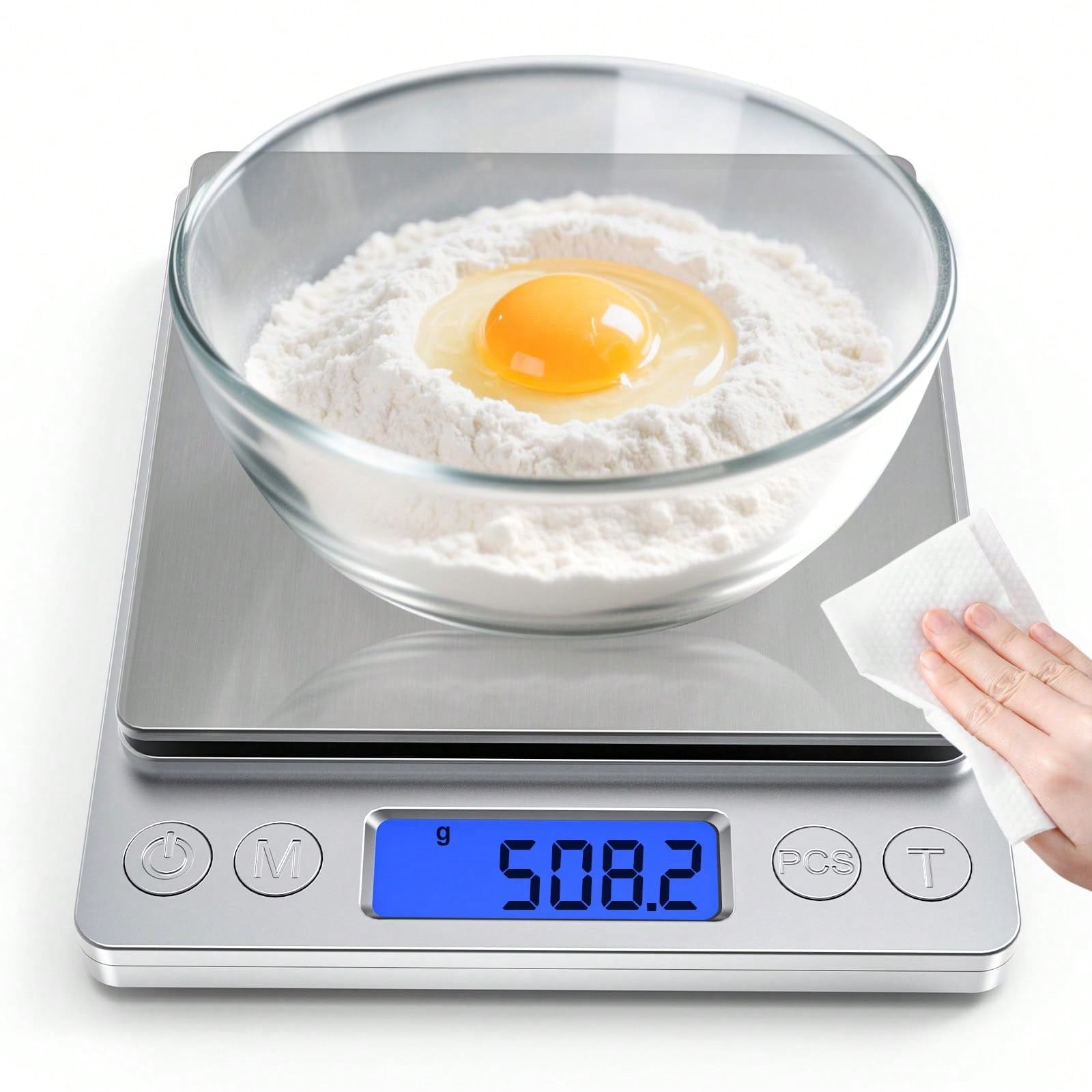 Rechargeable Digital Kitchen Food Scale, Small Gram and Ounce Scale ...