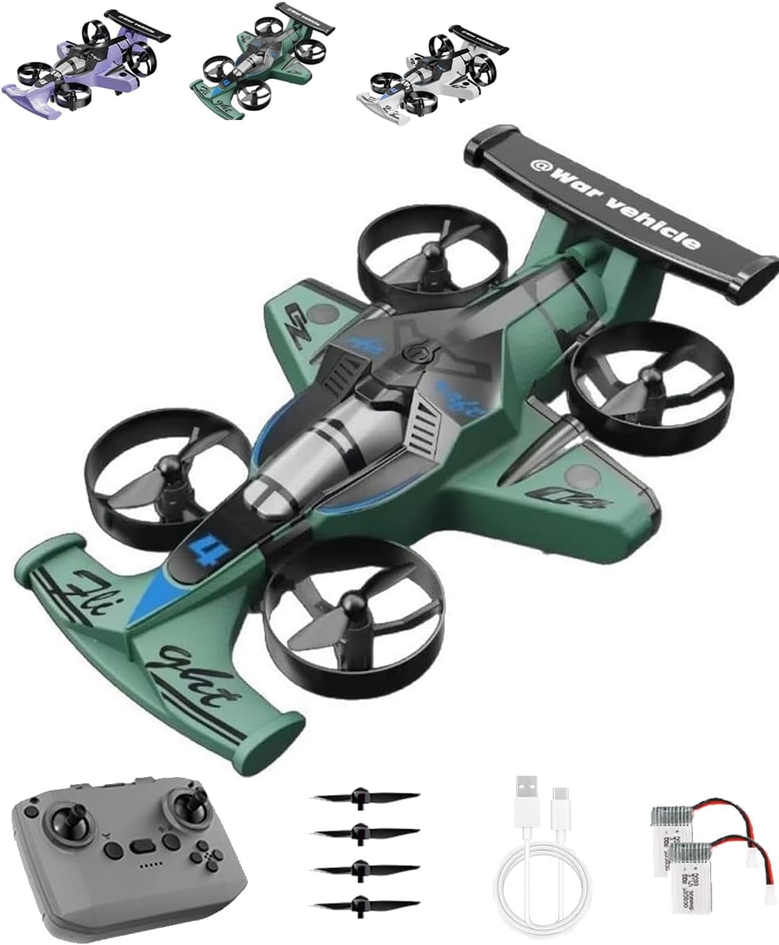 Rechargeable Dual-Mode Car Drone, 2 in 1 Flying RC Car Drone, 360° High ...