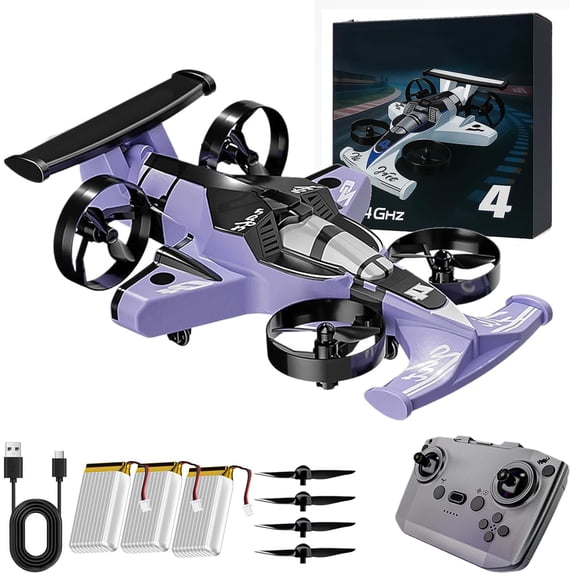 Rechargeable Dual-Mode Car Drone - Drive & Fly, 2-in-1 Flying Rc Car ...