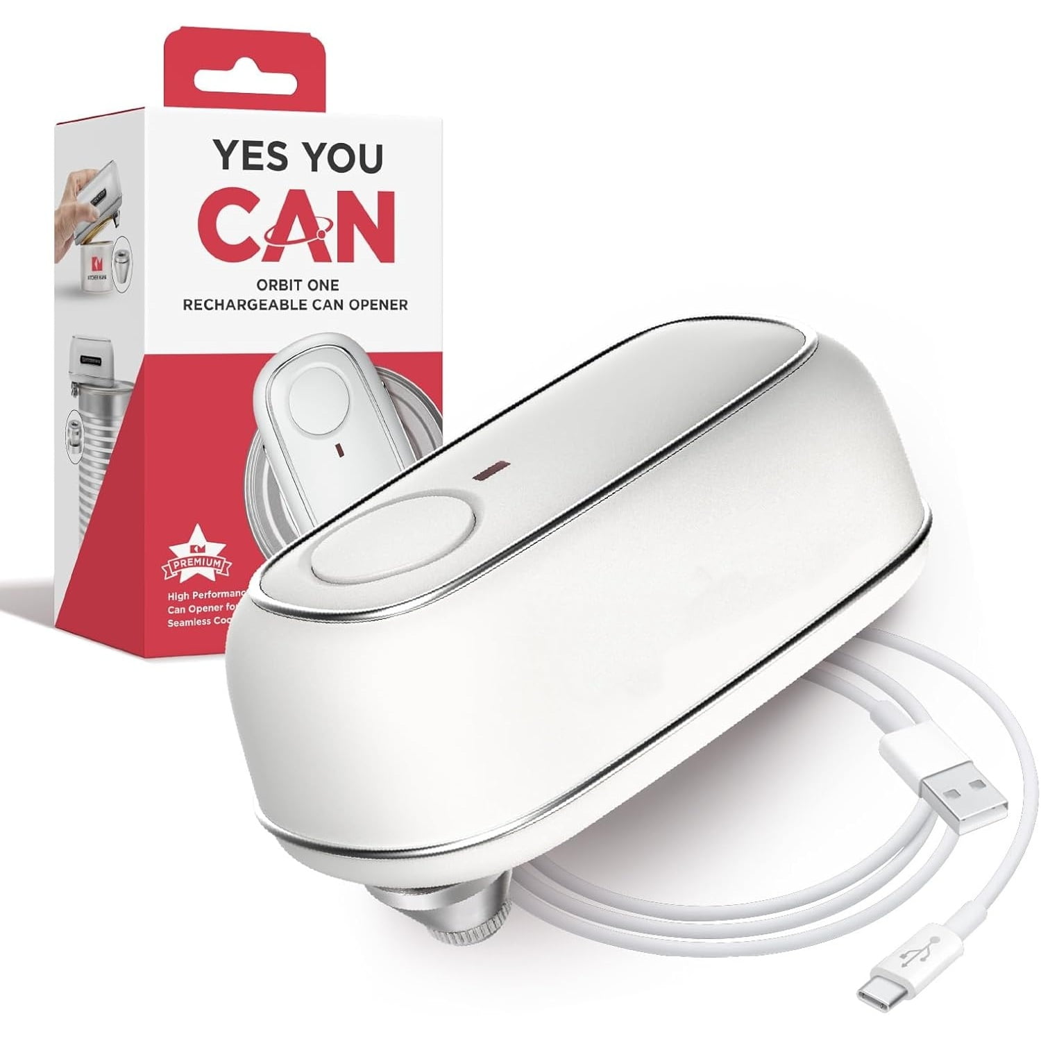 Rechargeable Electric Can Opener: Hands-free, USB-C Charging, Automatic ...