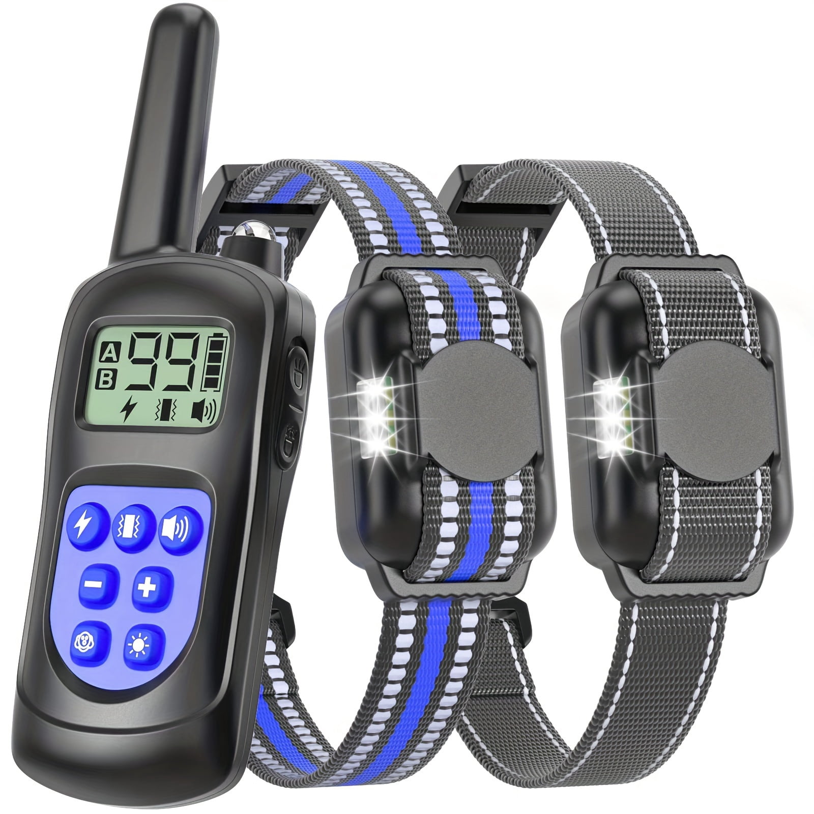 Rechargeable Electric Dog Training Collar - 2000FT Remote 3 Modes Bark ...