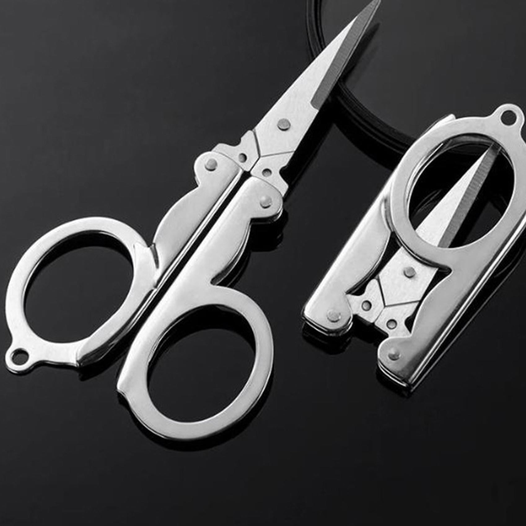 Small Folding Scissors, Folding Pocket Scissors, Silver Folding ...
