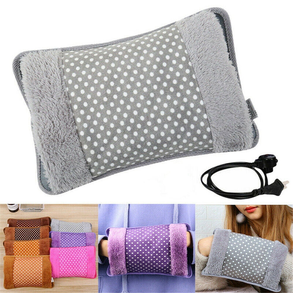 Rechargeable Electric Hot Water Bottle Bag Bed Hand Thermal Warmer Heat ...