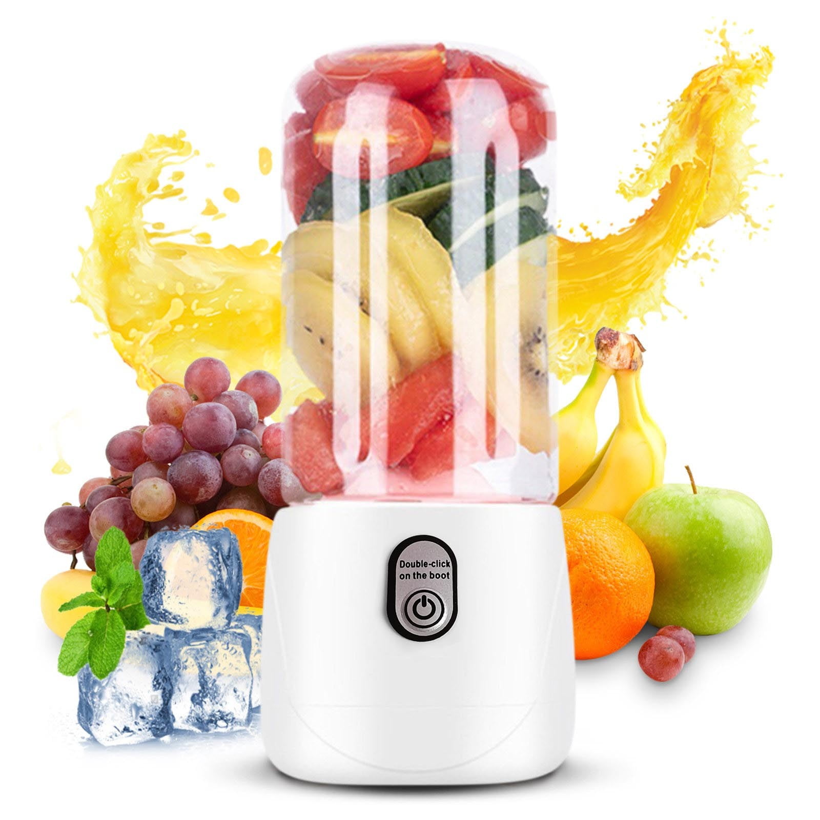 Rechargeable Electric Juicer, Mini Glass Cup Juicer, 2-Speed Motor ...