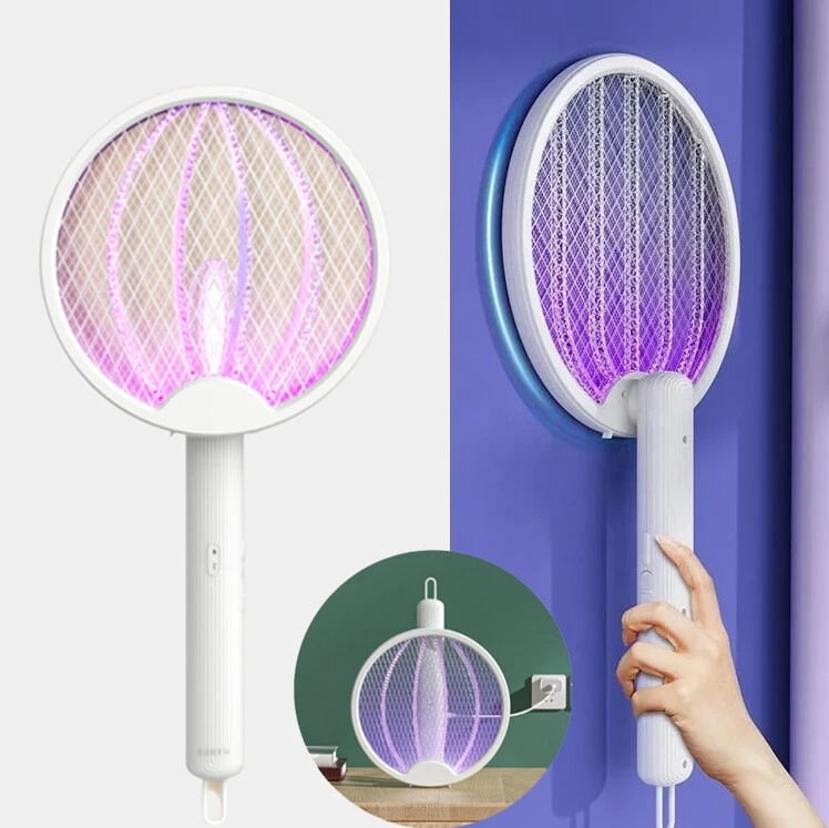 Rechargeable Electric Mosquito Fly Swatter Zapper Racket Bug Insect ...