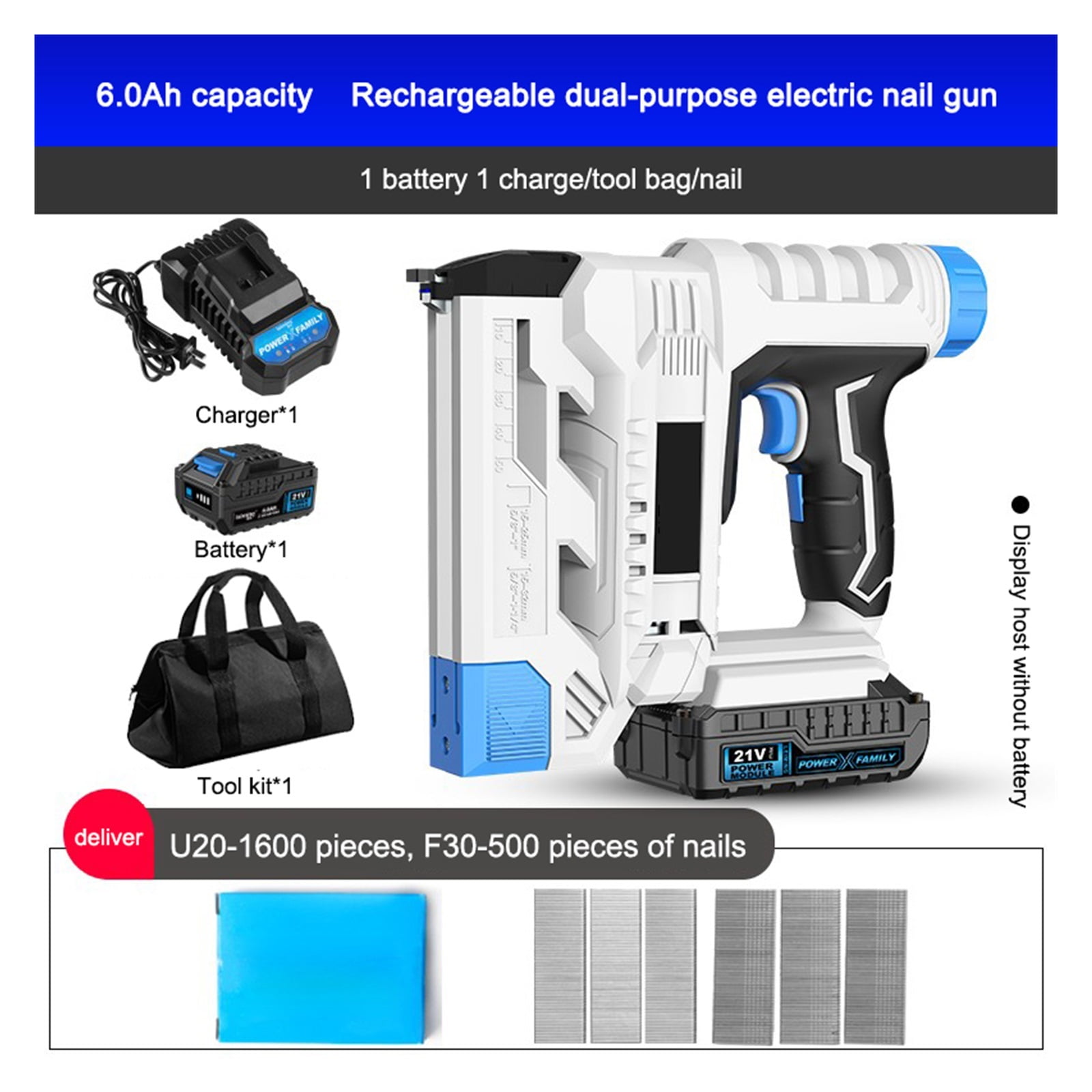 Rechargeable Electric Nail Gun Nail Gun Nail Shooter Straight Door Nail ...