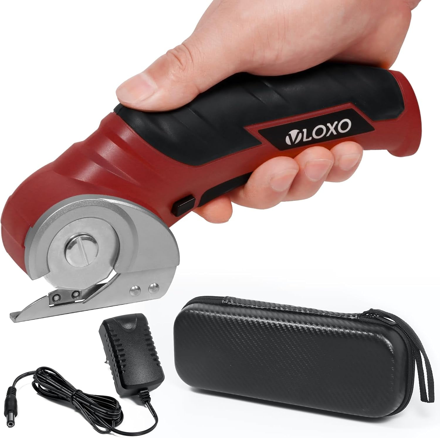 Rechargeable Electric Scissors, 4V Cordless Fabric Cutter with Safety ...