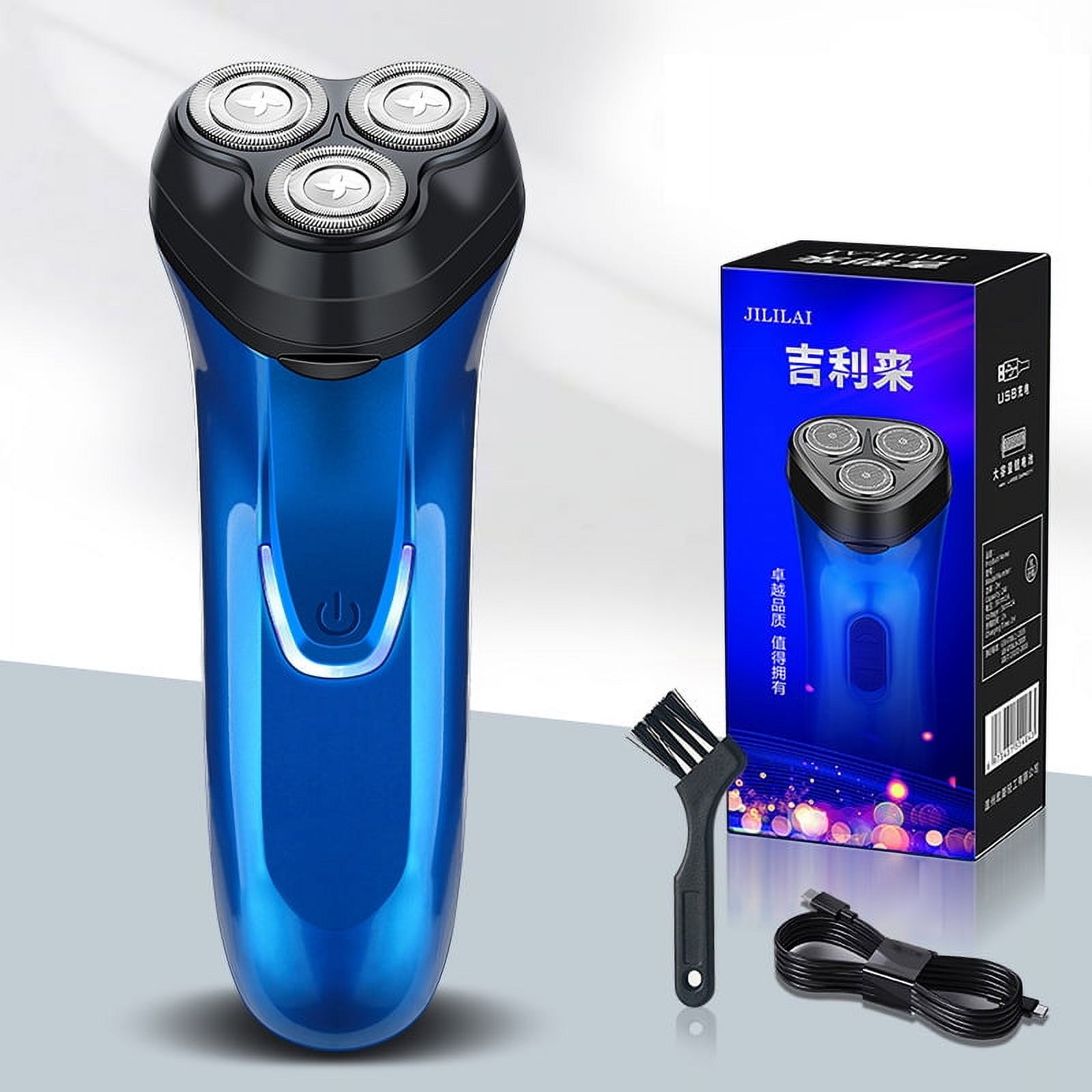 Rechargeable Electric Shaver for Men,Shaver with 3 Floating Heads ...