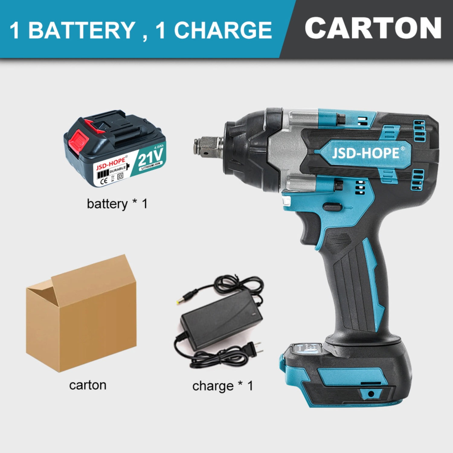 Rechargeable Electric Wrench Set - 2-in-1 Wrench, Multi-function ...