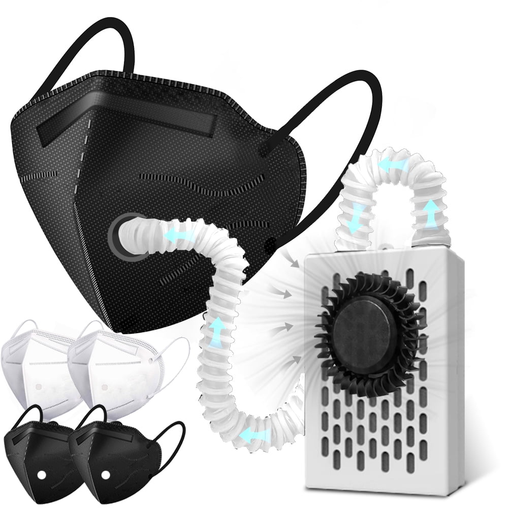 Rechargeable Electrical Air Face Mask with Fan, Reusable Portabler with ...
