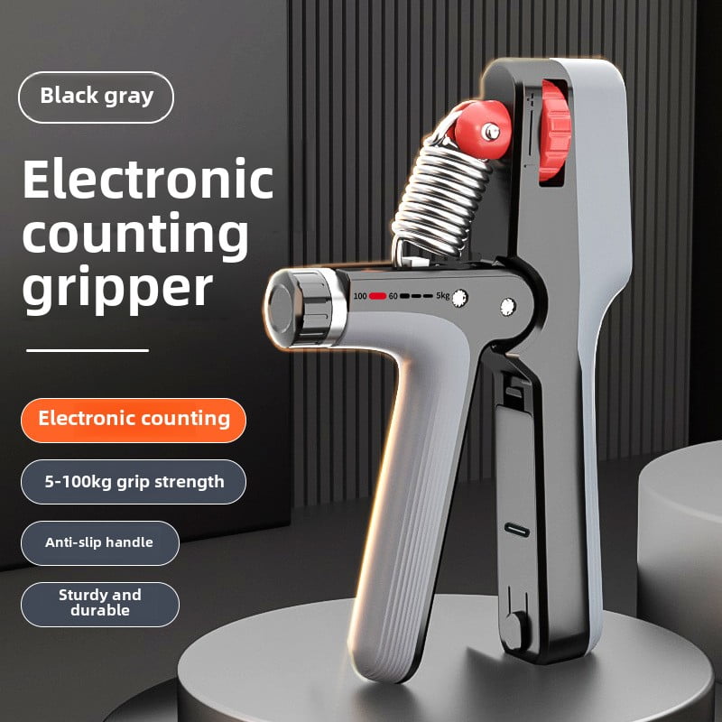 Rechargeable Electronic Counting Grip Adjustable 5-100kg Fitness ...