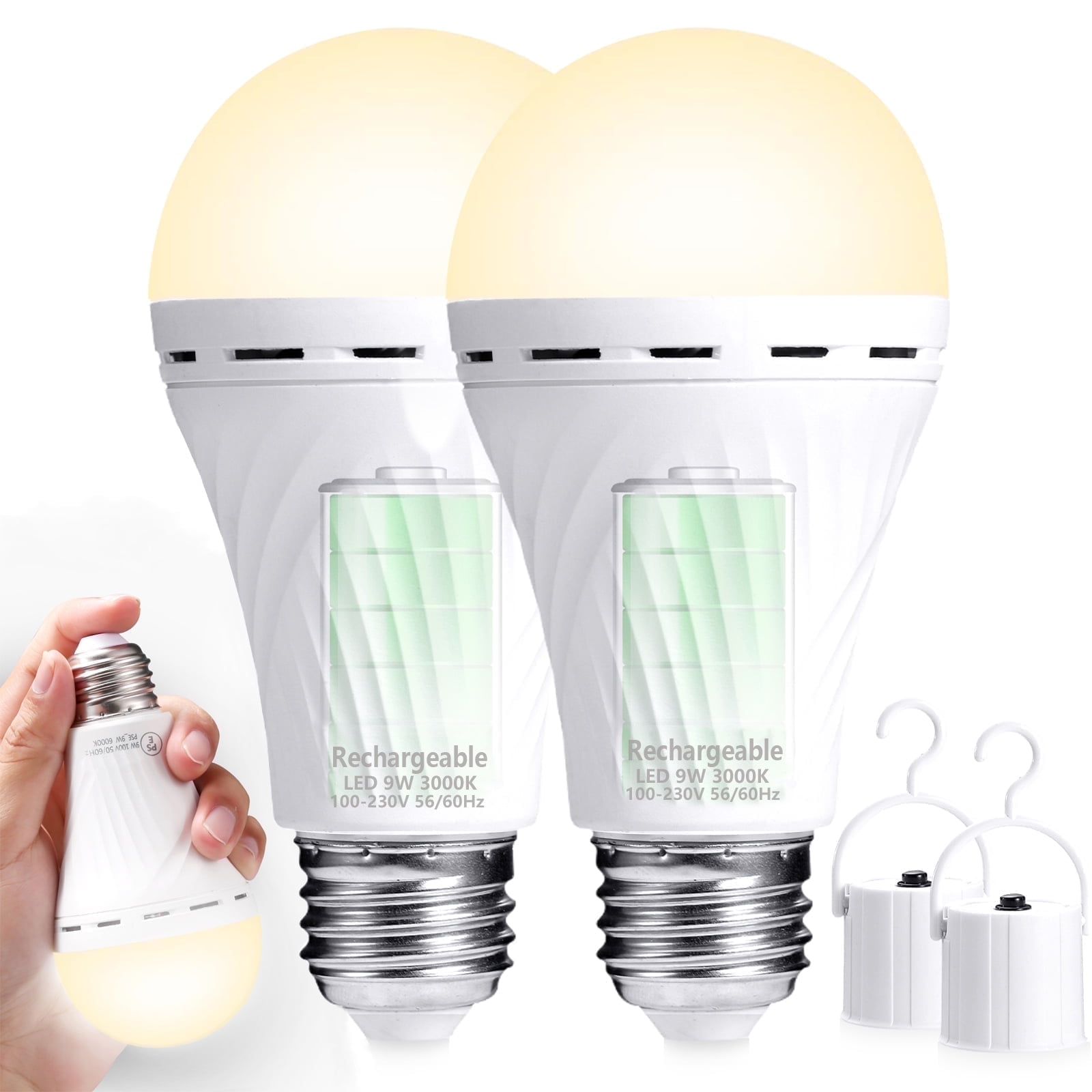 Rechargeable Emergency Light Bulb 【1 YEAR WARRANTY】 E27 2400mAh 5 hours ...
