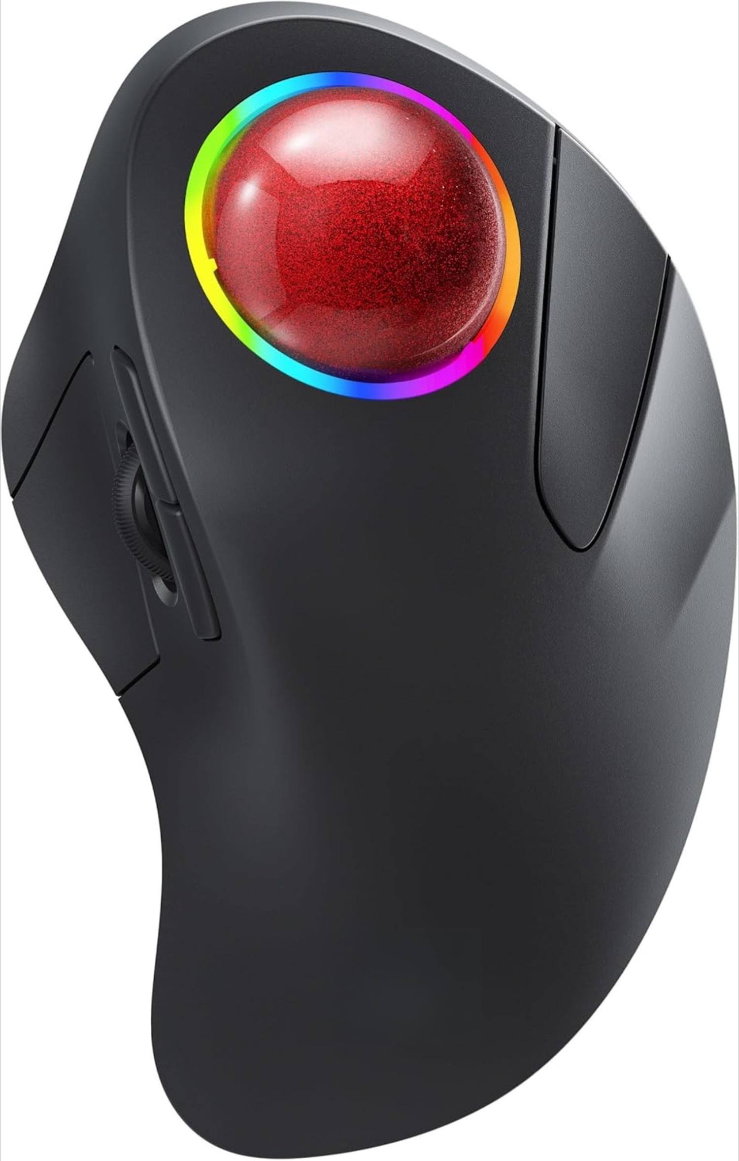 Rechargeable Ergonomic RGB Rollerball Mouse, Easy Index Finger Control ...
