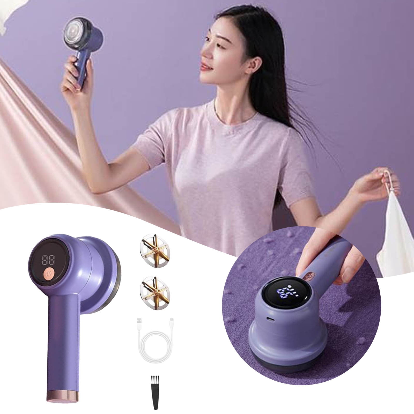 Rechargeable Fabric Shaver | 100-Speed Lint Remover for Clothes ...